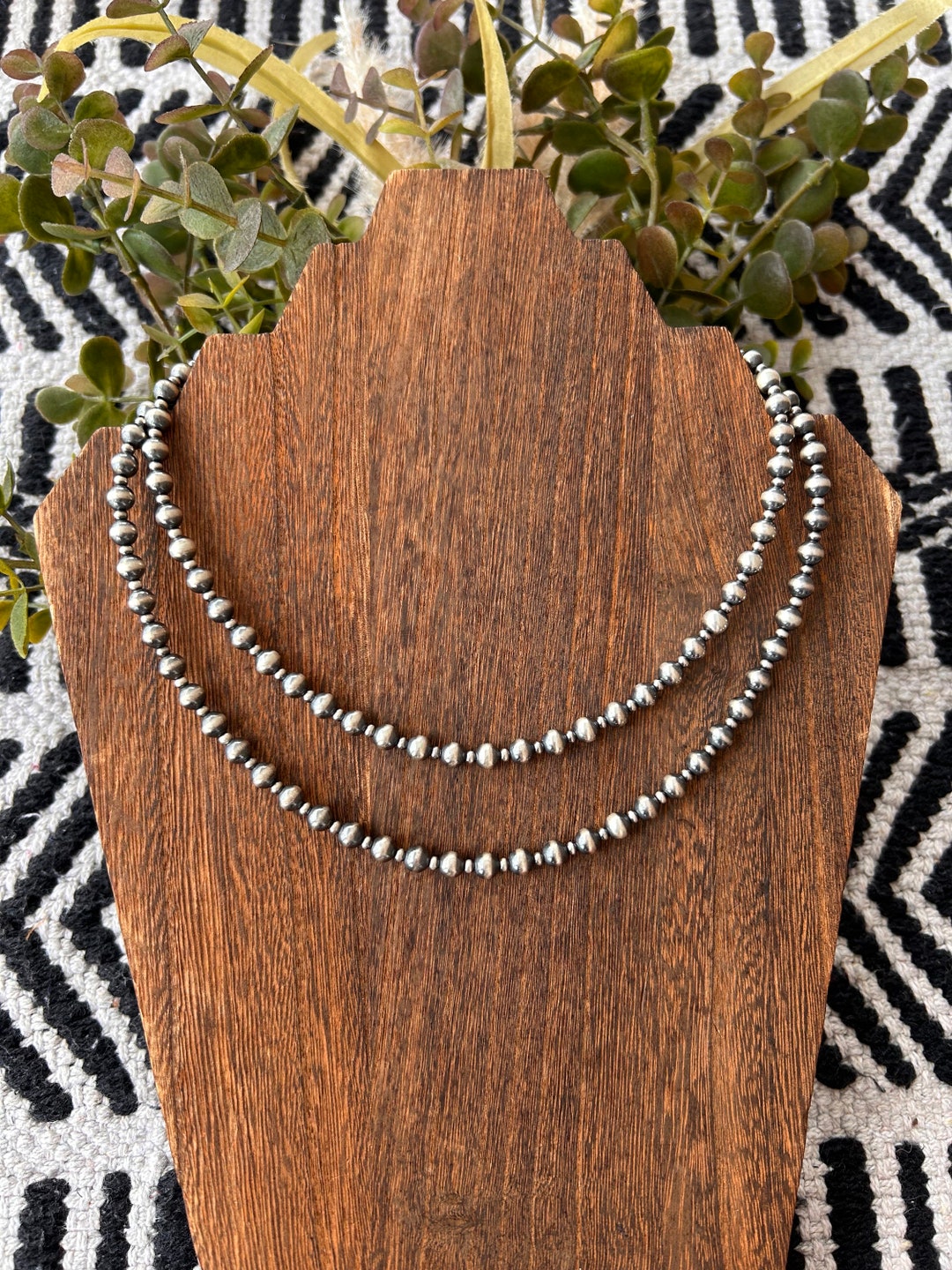 Navajo Style Pearl Bubble Necklace, Choose Your Lenth, Western ...