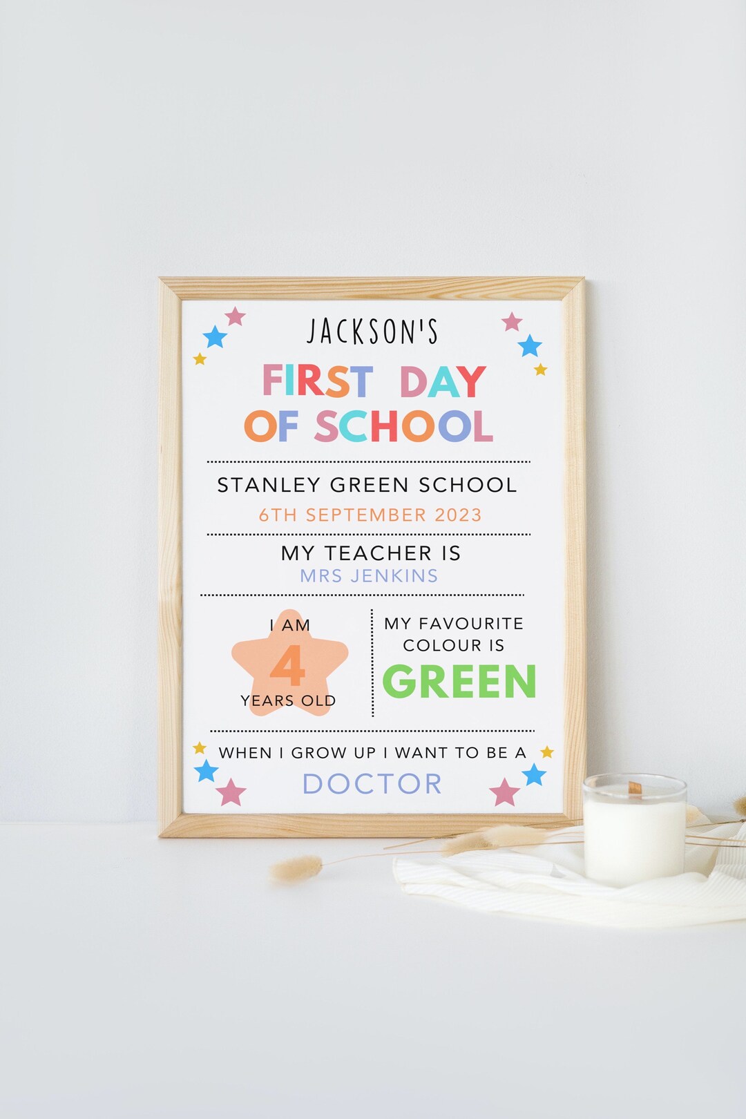 First Day of School Reception Nursery Pre School Starting - Etsy Ireland