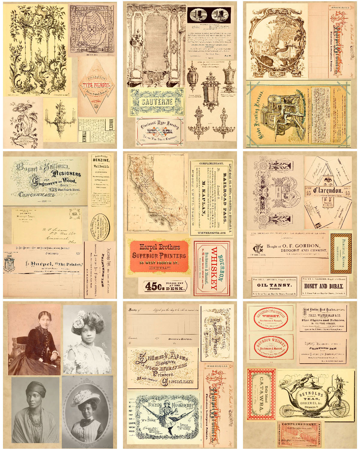 Ephemera Clipart Bundle - Etsy