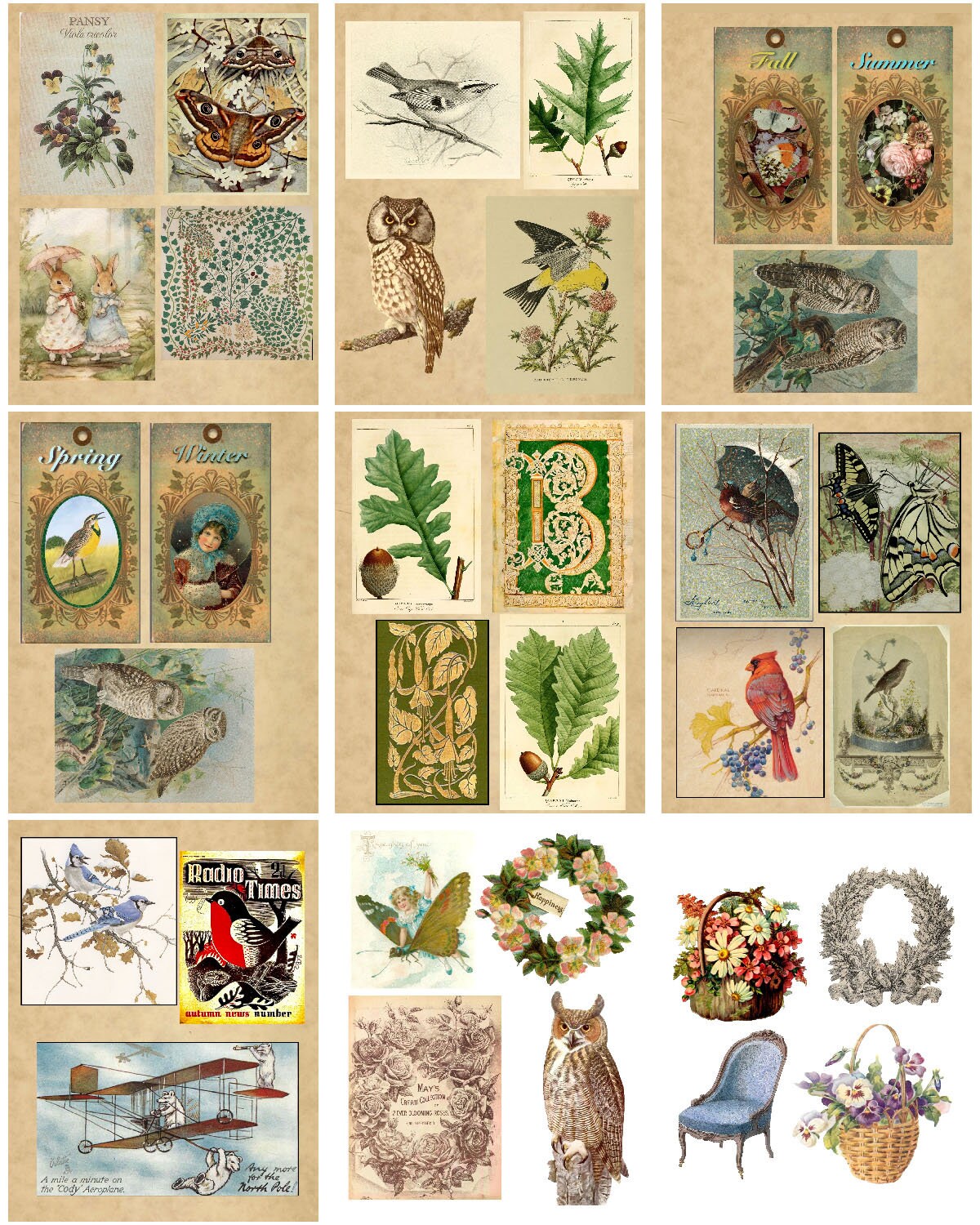 Ephemera Clipart Bundle - Etsy