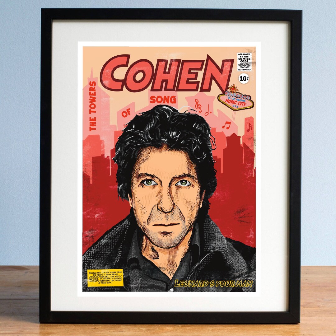 Leonard Cohen Comic Book Style Cover Print. A4 or A3 - Etsy