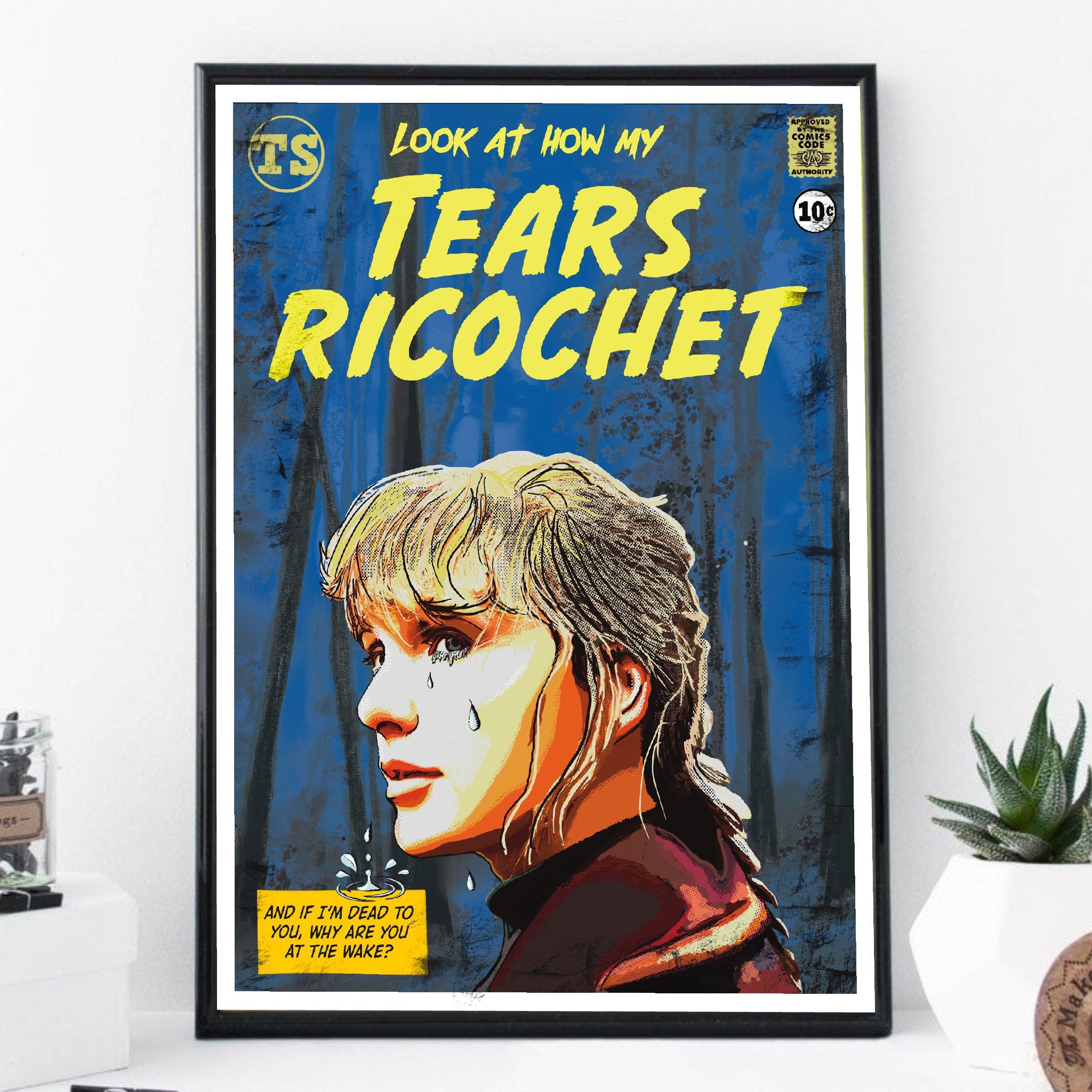 My Tears Ricochet: Taylor Swift Comic Book Style Print in A4 - Etsy Canada