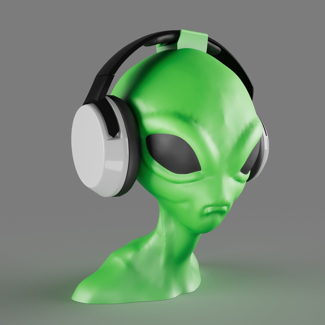 Alien Headphone Stand, 3d Printed Alien, Gaming Room Decor, Hat/coat ...