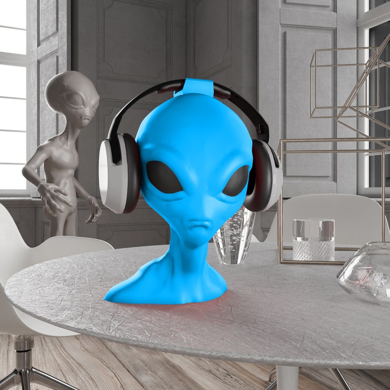Alien Headphone Stand, 3d Printed Alien, Gaming Room Decor, Hat/coat ...