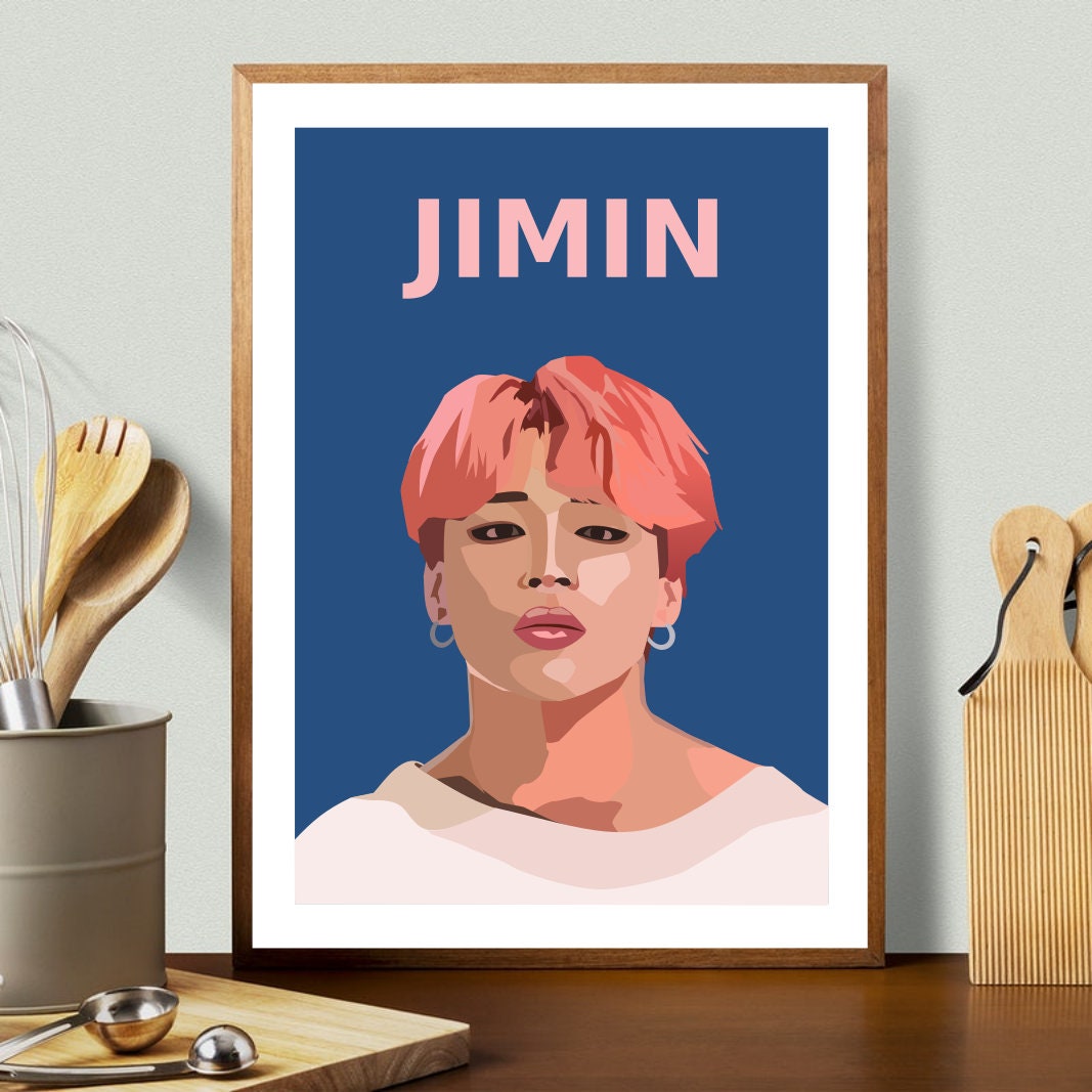 BTS Jimin Poster Kpop Wall Art Instant Digital Download Home Decor ...