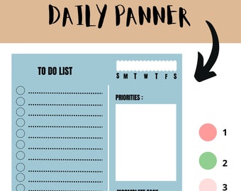 Daily Planner, Simple Minimalist, Printable - Etsy