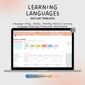 Notion Language Learning Template Learn a New Language With Notion - Etsy Canada