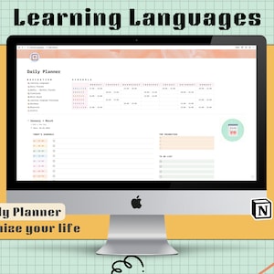 Learning Language Notion Template | Notion Learning Template | Notion ...