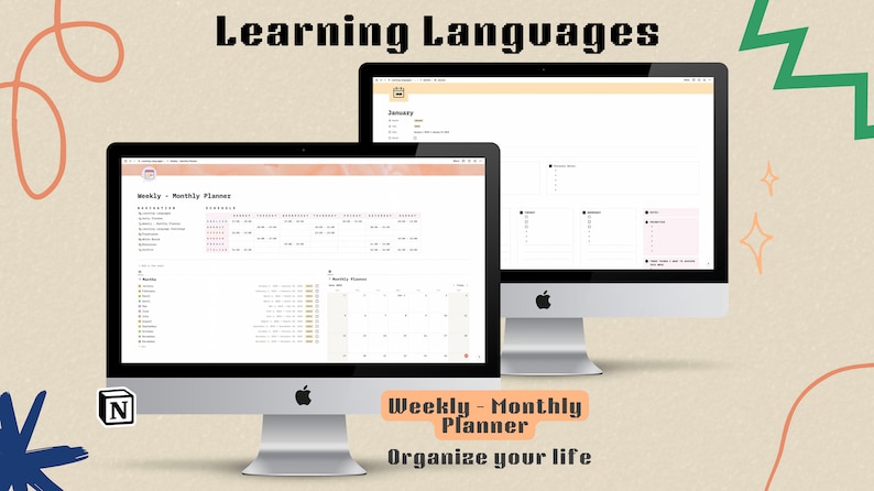 Learning Language Notion Template | Notion Learning Template | Notion ...