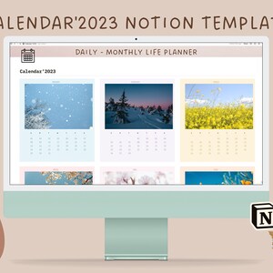 Calendar'2023 Notion Template Notion Calendar Template All in One ...