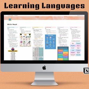 Learning Language Notion Template | Notion Learning Template | Notion ...