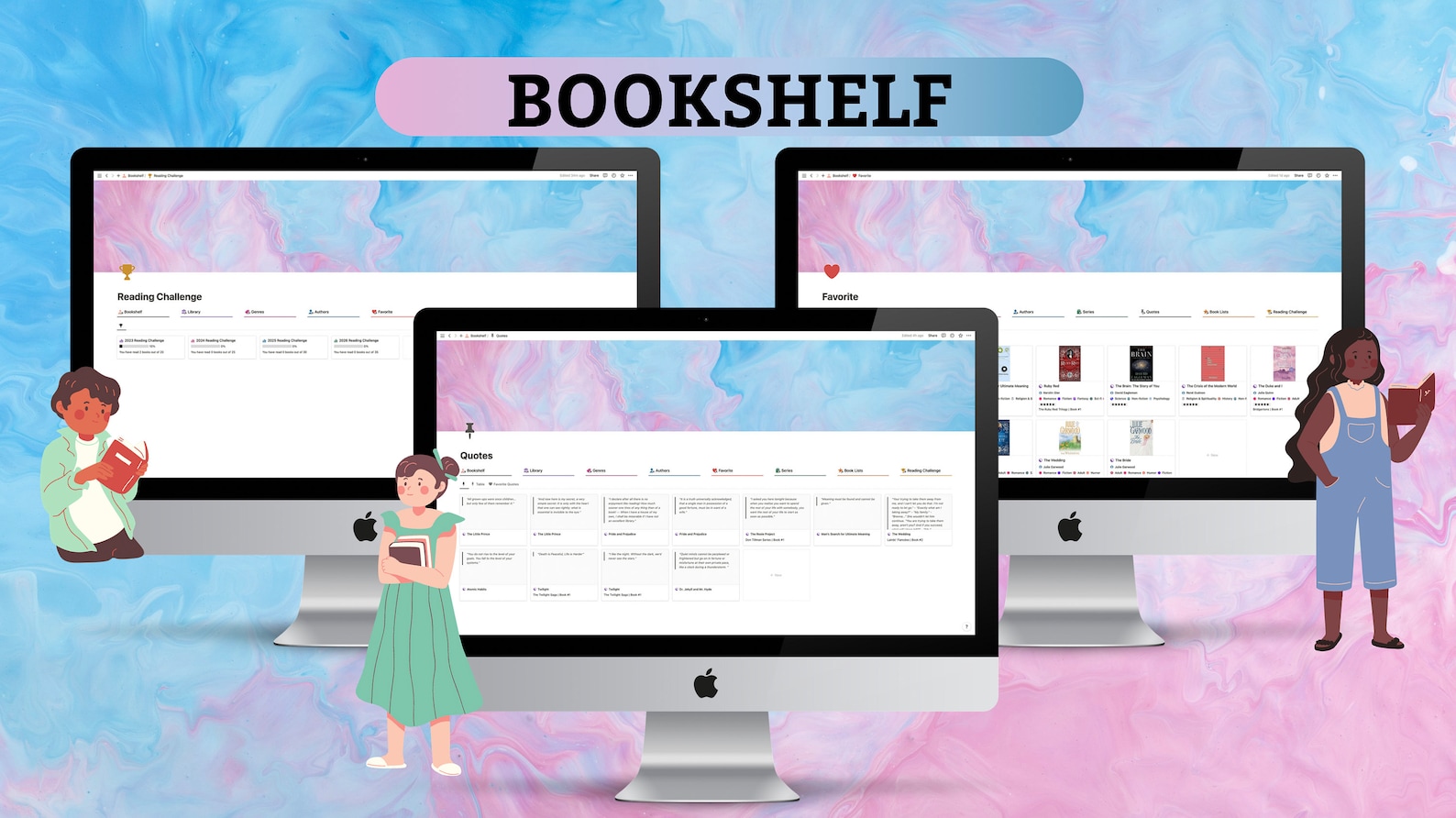 Bookshelf Notion Template | Notion Reading Journal Template | Book Tracker | Book Journal ...