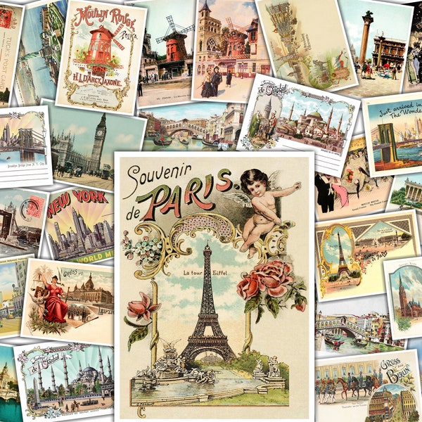 Retro Postcard - Etsy