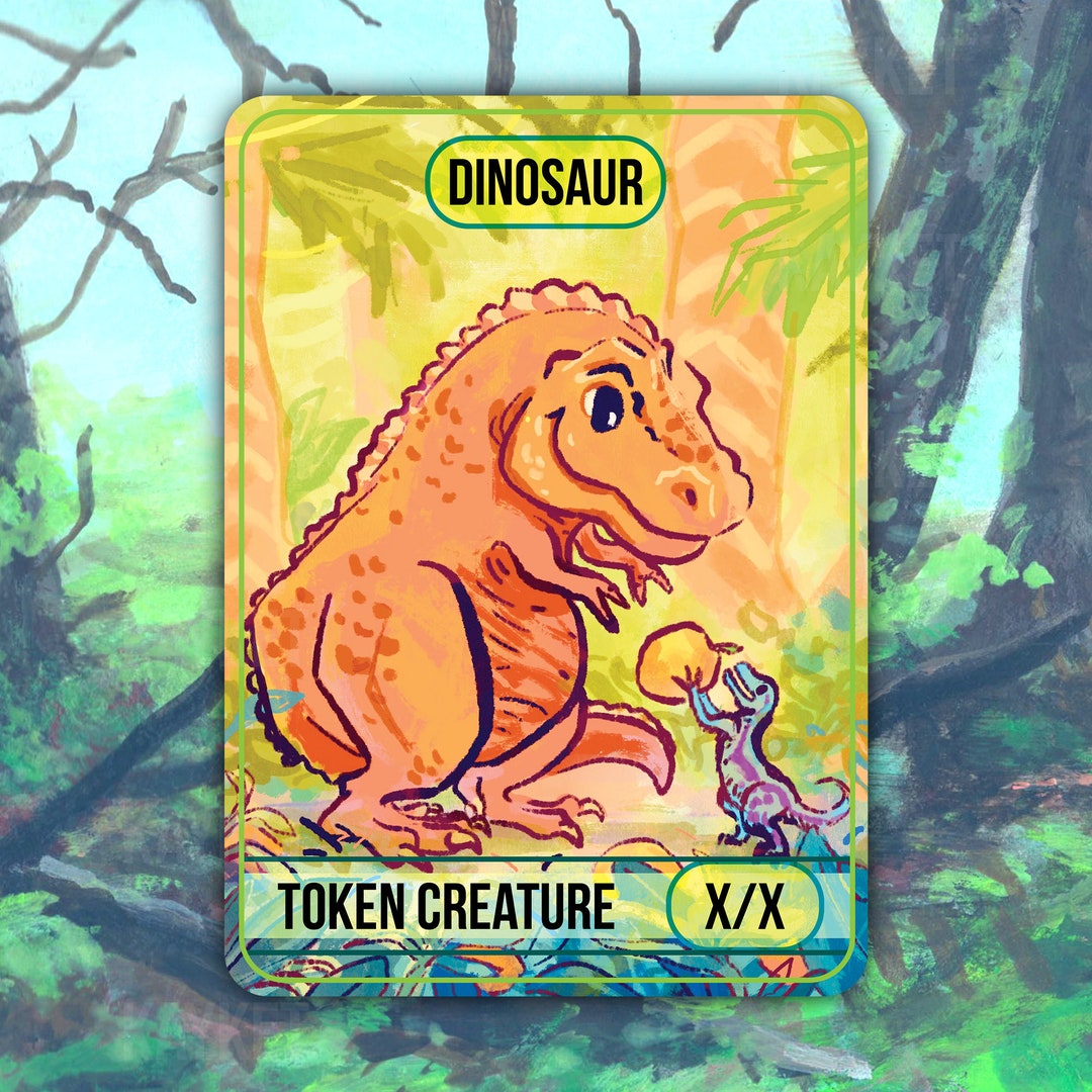MTG Dinosaur Token (set of 2) - Etsy