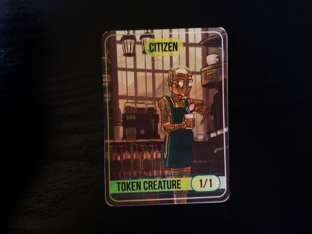 MTG Green and White Citizen Token set of 2 - Etsy