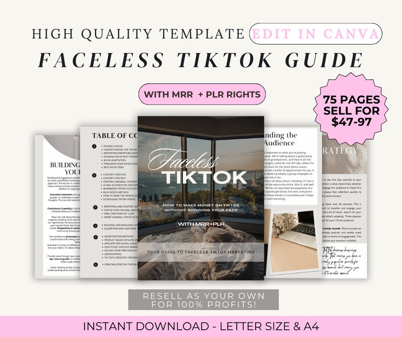 The Ultimate Faceless Digital Marketing Bundle 8 Guides MRR PLR Canva ...