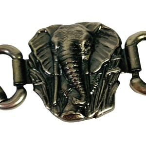 Elephant Western Boho Chic Chain Link Belt Vintage 80s Silver Concho ...