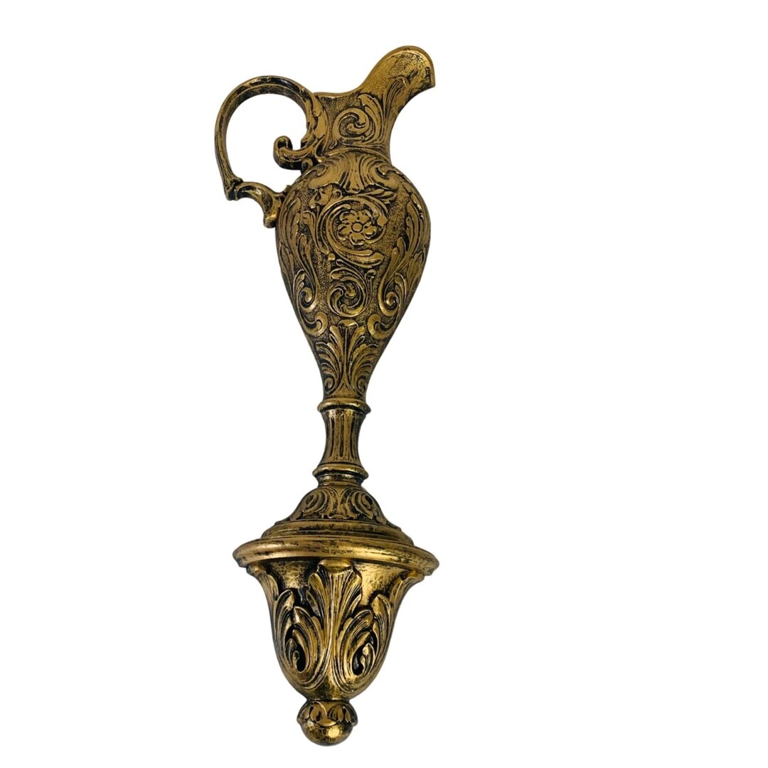 70s Hollywood Regency Wall Hanging Decorative Pitcher 25 Ornate Goth ...