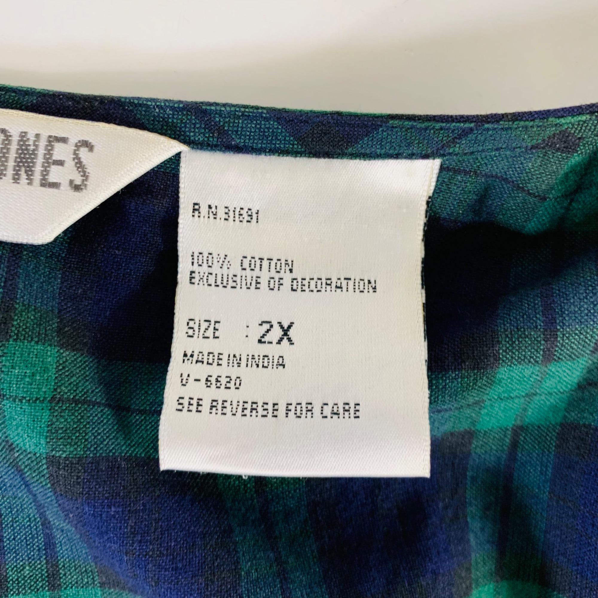 Victoria Jones Woman Christmas Vest 2X Velvet Embroidered Tartan Tie ...