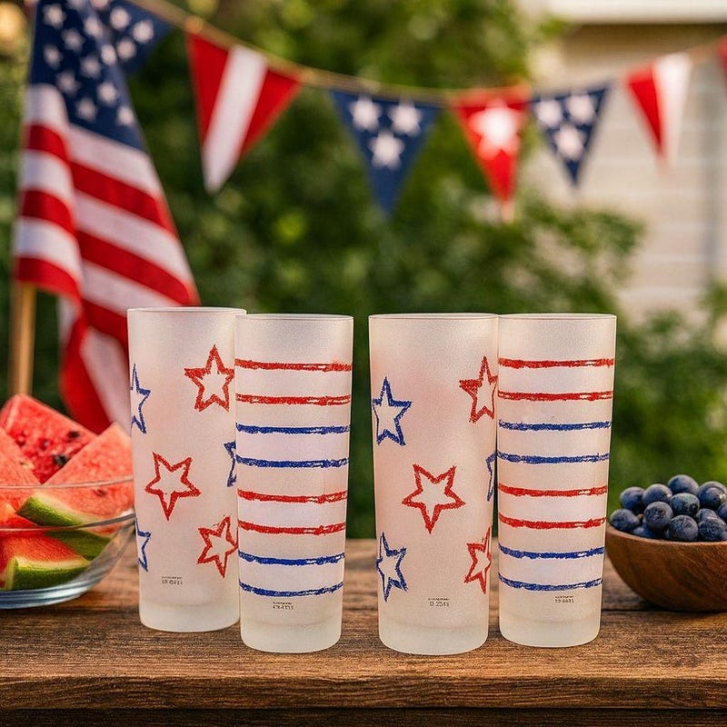 Patriotic Glassware - Etsy