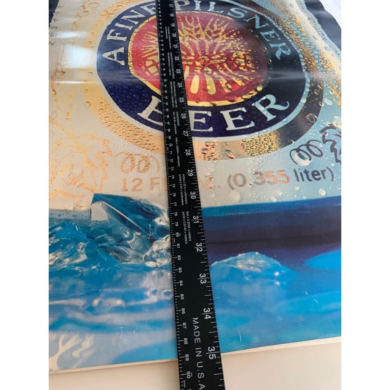 Vintage 1982 Miller Lite Beer Poster Advertisement Nostalgic Bar Decor ...