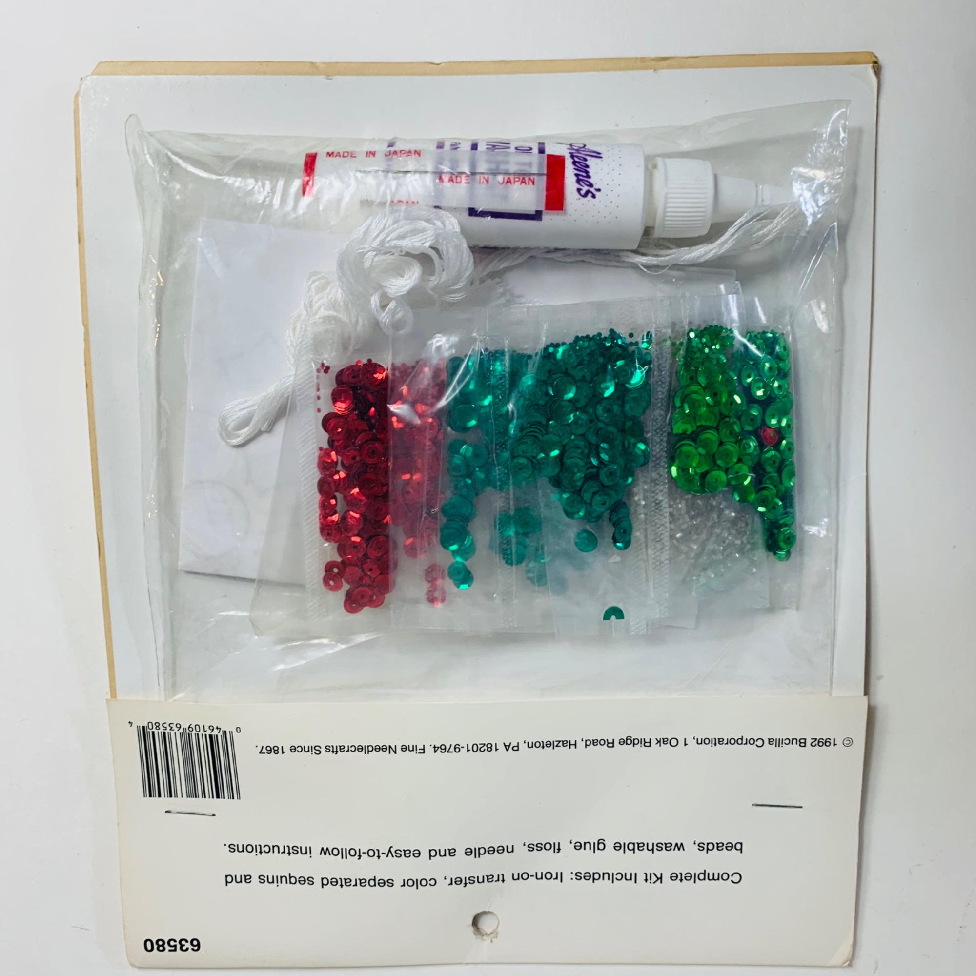 Vintage 1992 Dazzle Works by Bucilla Holiday Fashion Sequins Kit DIY ...