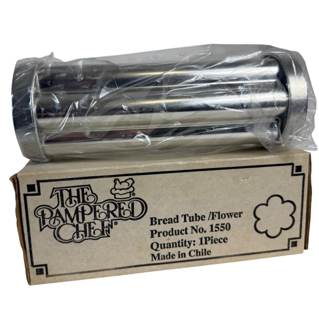 The Pampered Chef Bread Tube Canister Flower Vintage Kitchen Tool ...