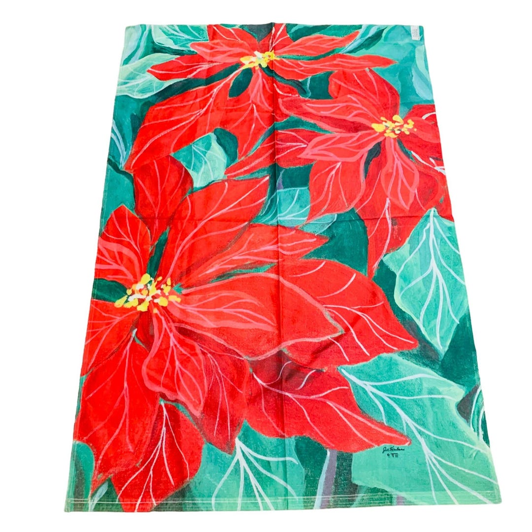 Toland Christmas Poinsettia Garden Flag Outdoor Home Decor Artist ...