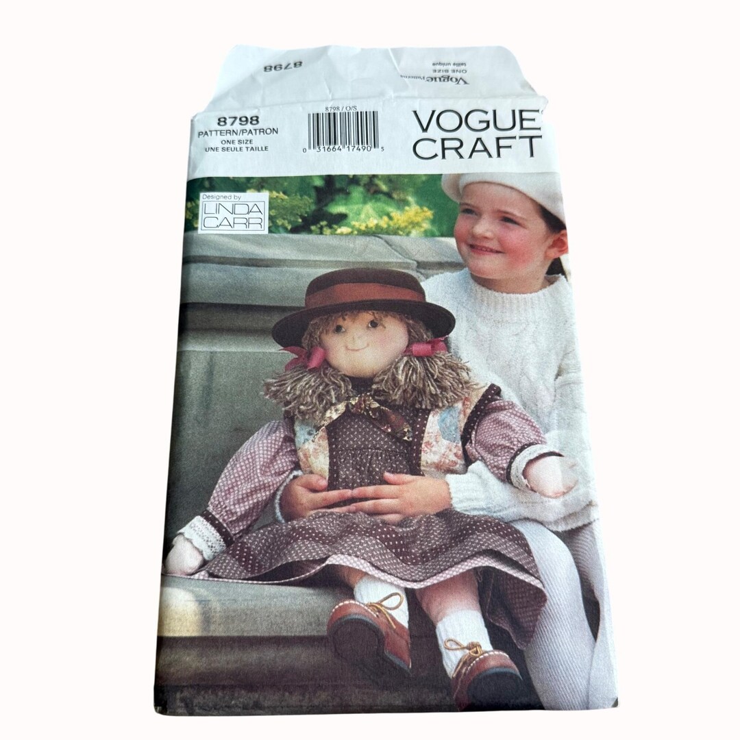 Vintage Vogue Craft Sewing Pattern 8798 Designer Linda Carr Doll and ...
