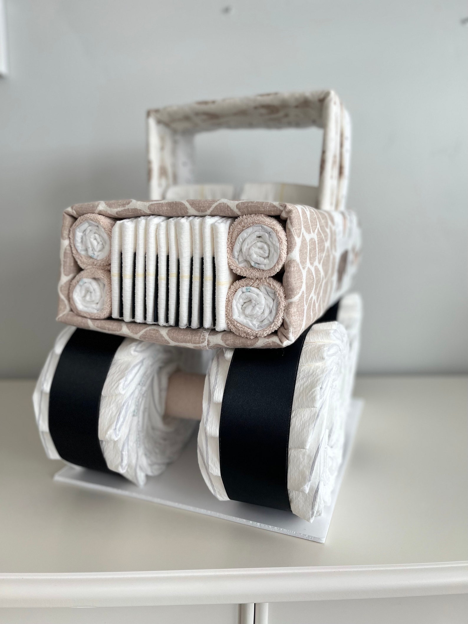 Zoo Diaper Jeep, Safari Theme Baby Shower, Giraffe Diaper Jeep, 4x4 ...