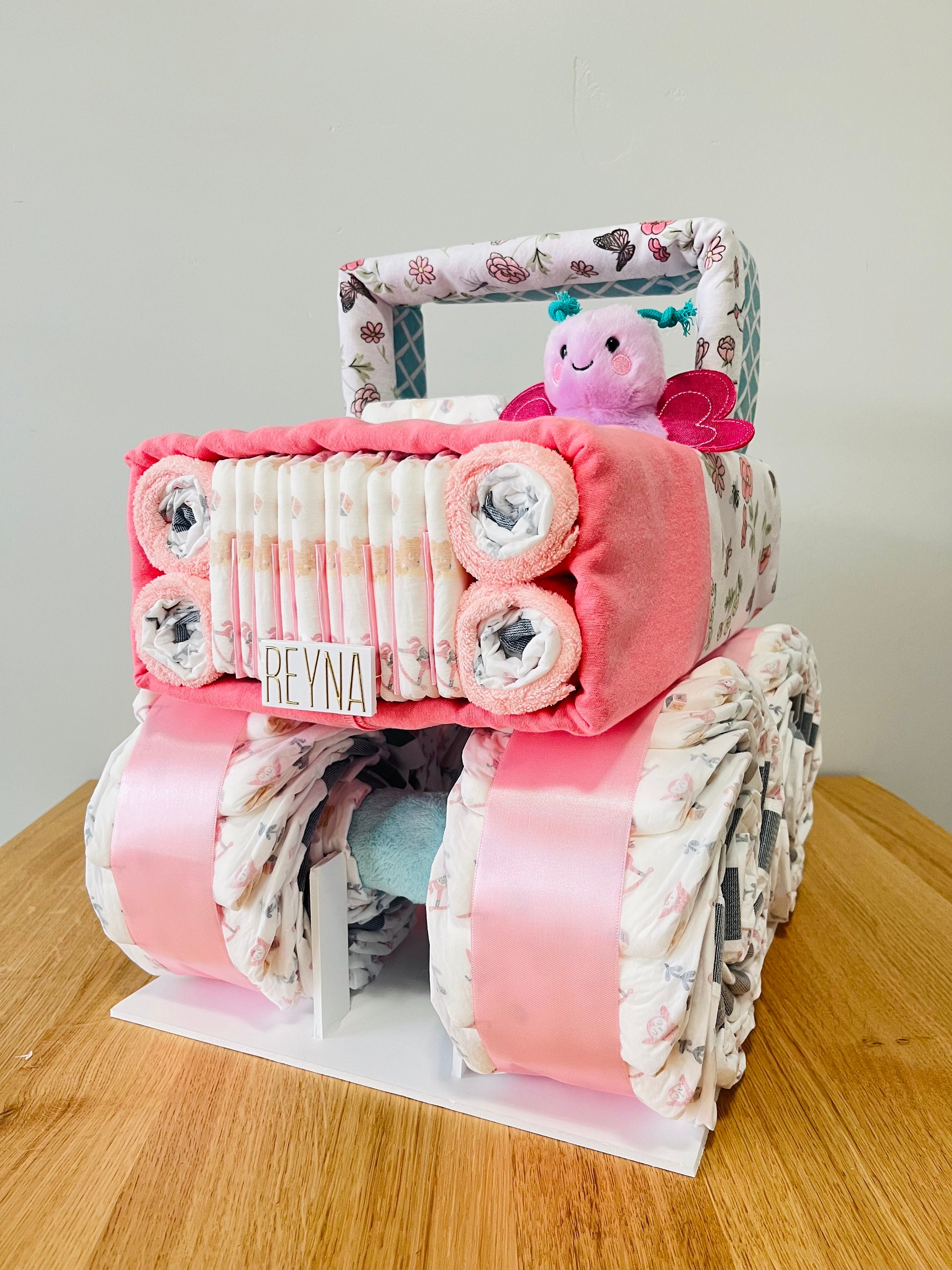 Butterfly Diaper Jeep Cake, Hummingbird Diaper Jeep, Baby in Bloom Girl ...