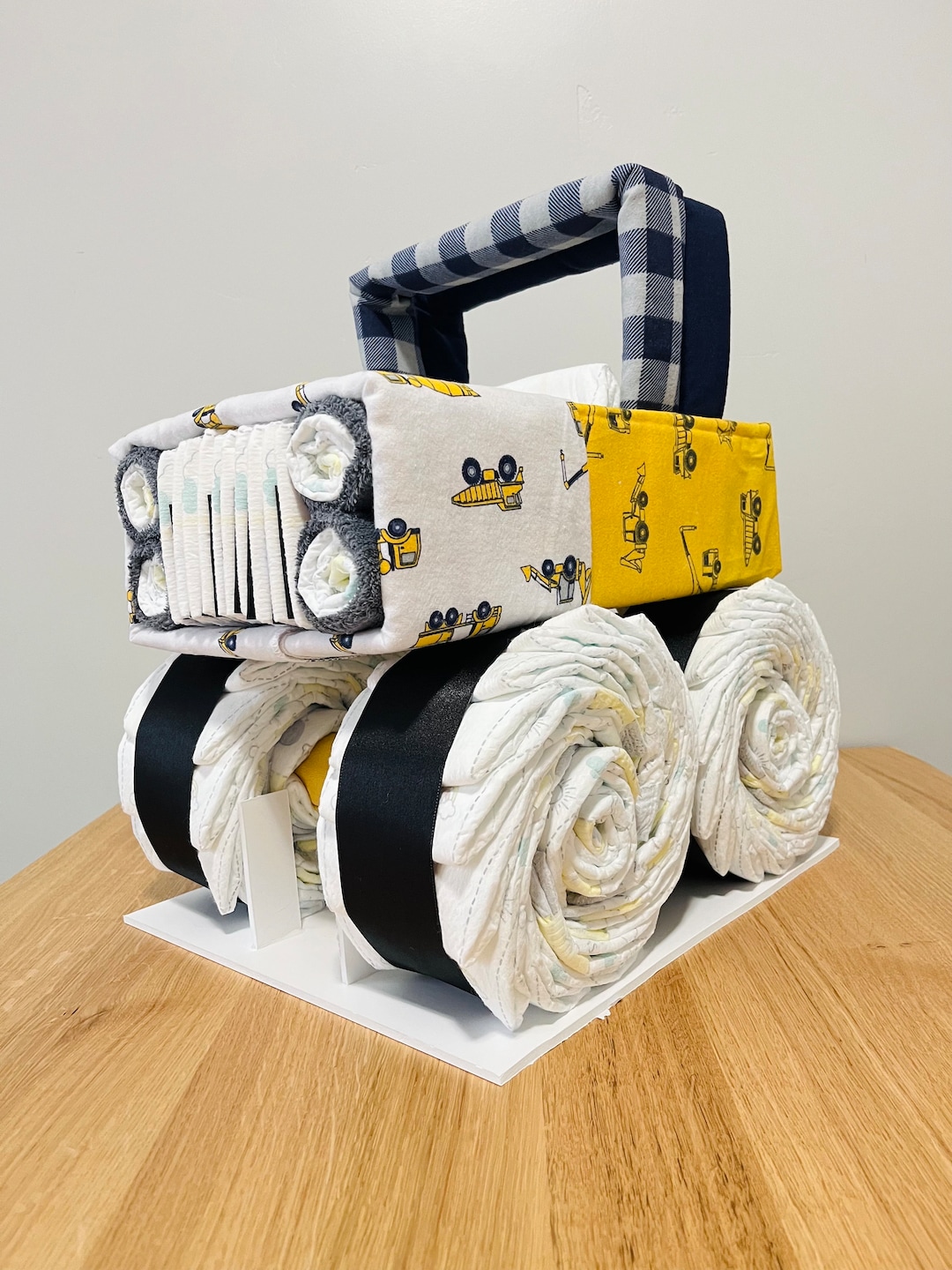 Construction Diaper Jeep, Excavator Diaper Truck, Baby Shower Gift ...