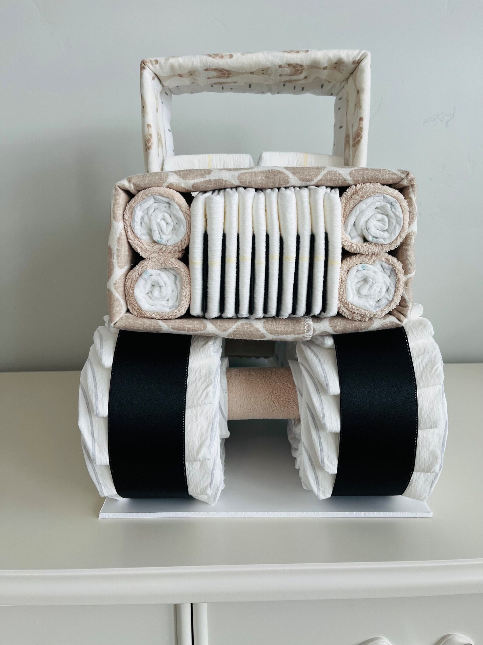 Zoo Diaper Jeep, Safari Theme Baby Shower, Giraffe Diaper Jeep, 4x4 ...