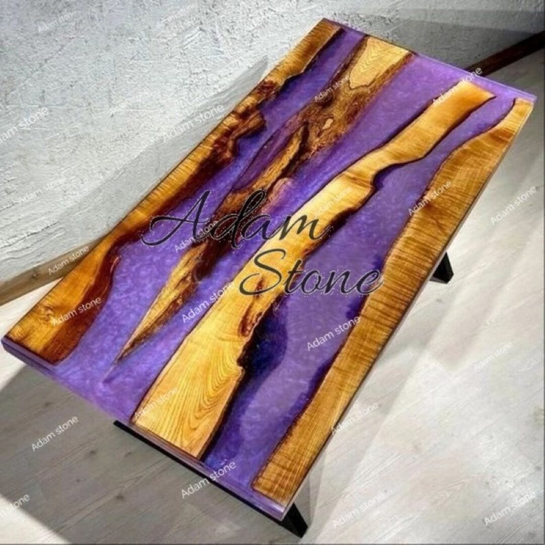 Epoxy Dining Table, Epoxy Resin Table, Epoxy Table Top, Purple River ...