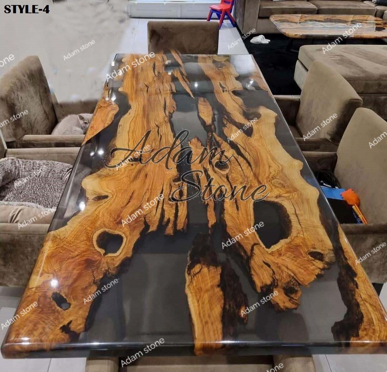 Epoxy Dining Table Epoxy Resin Table Epoxy Table Top River - Etsy