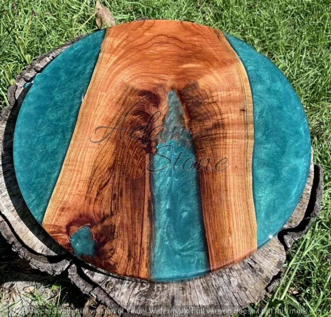 Round Epoxy Table, Round Sofa Table, Side Center Table Top Live Edge ...