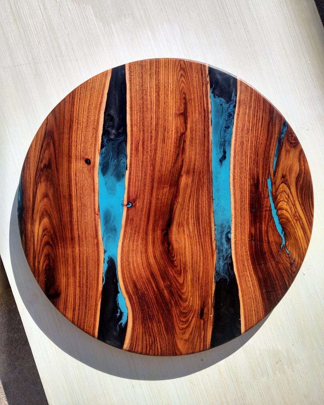 Round Epoxy Table, Round Sofa Table, Side Center Tabletop, Live Edge ...