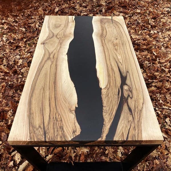 Live Edge Resin Table - Etsy