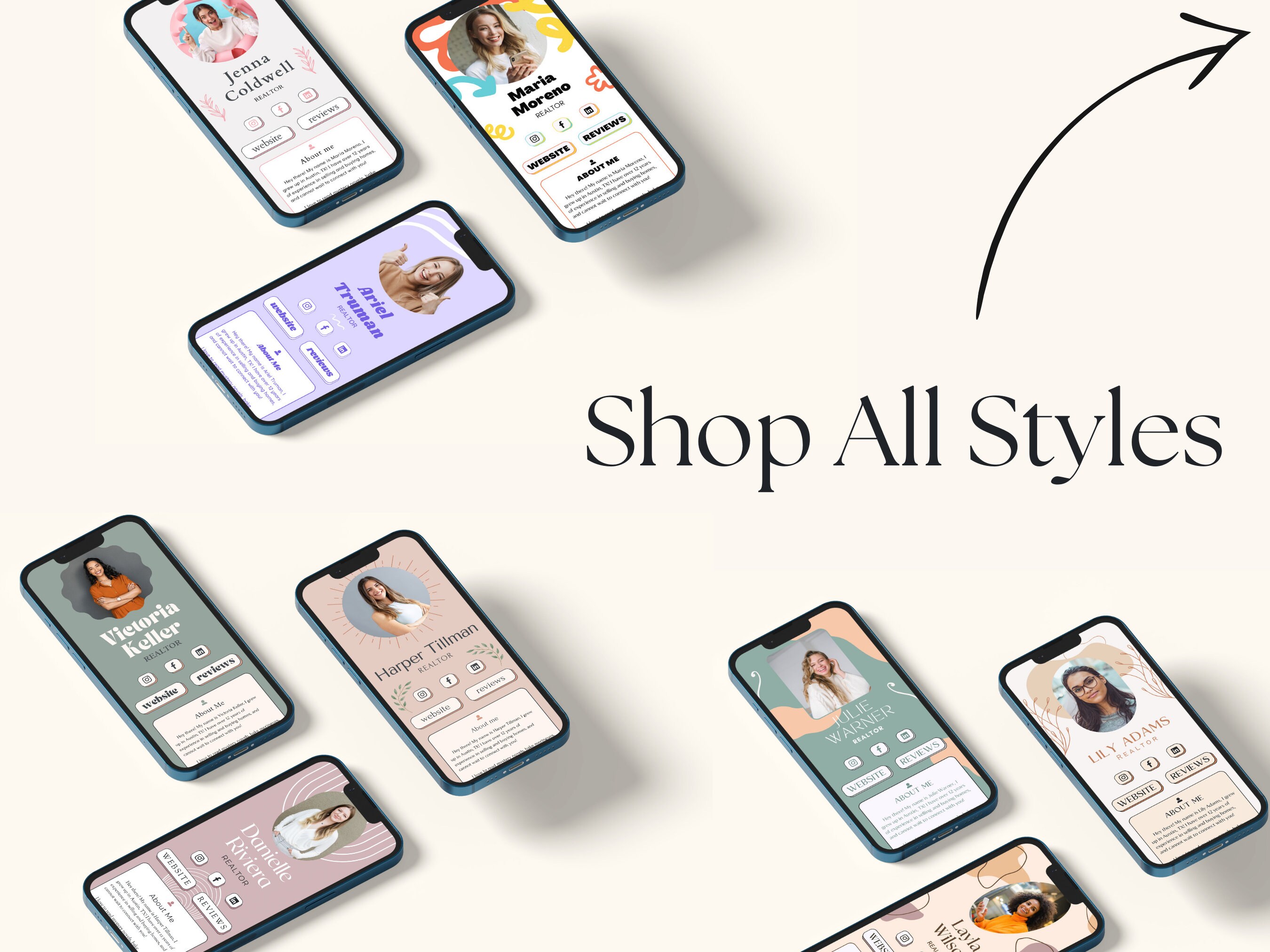 Interactive Digital Business Card Bundle Editable Canva - Etsy