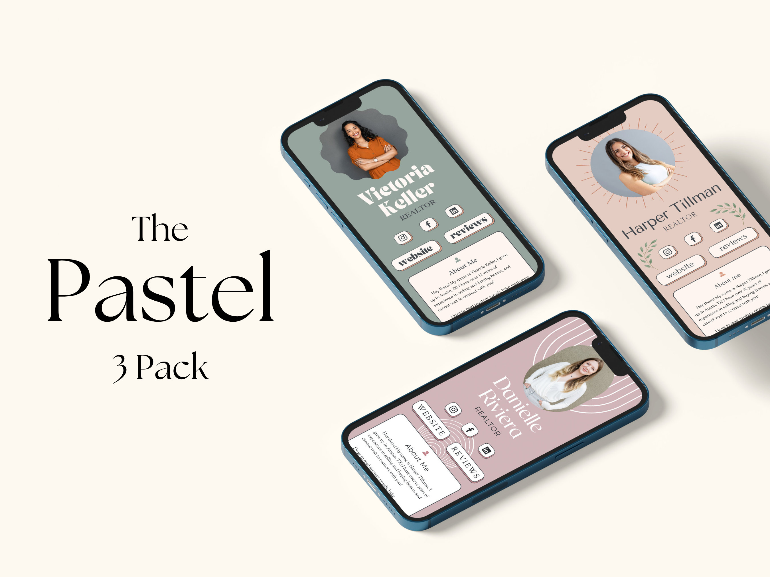 Interactive Digital Business Card Bundle Editable Canva - Etsy