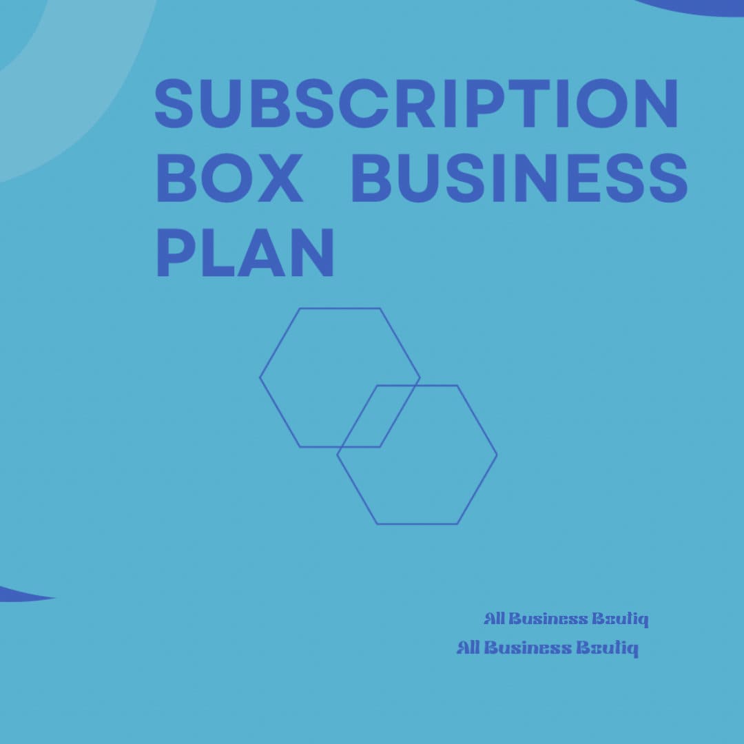 Subscription Box Business Plan Template - Etsy