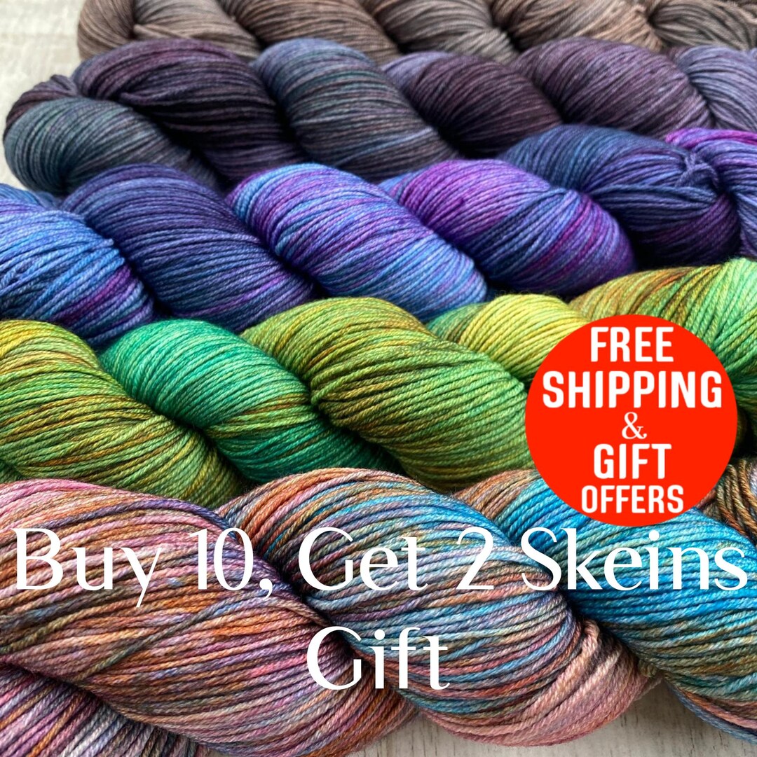 Fingering Hand Dyed Merino Wool Yarn - Fine Superwash 4 Ply Knitting ...