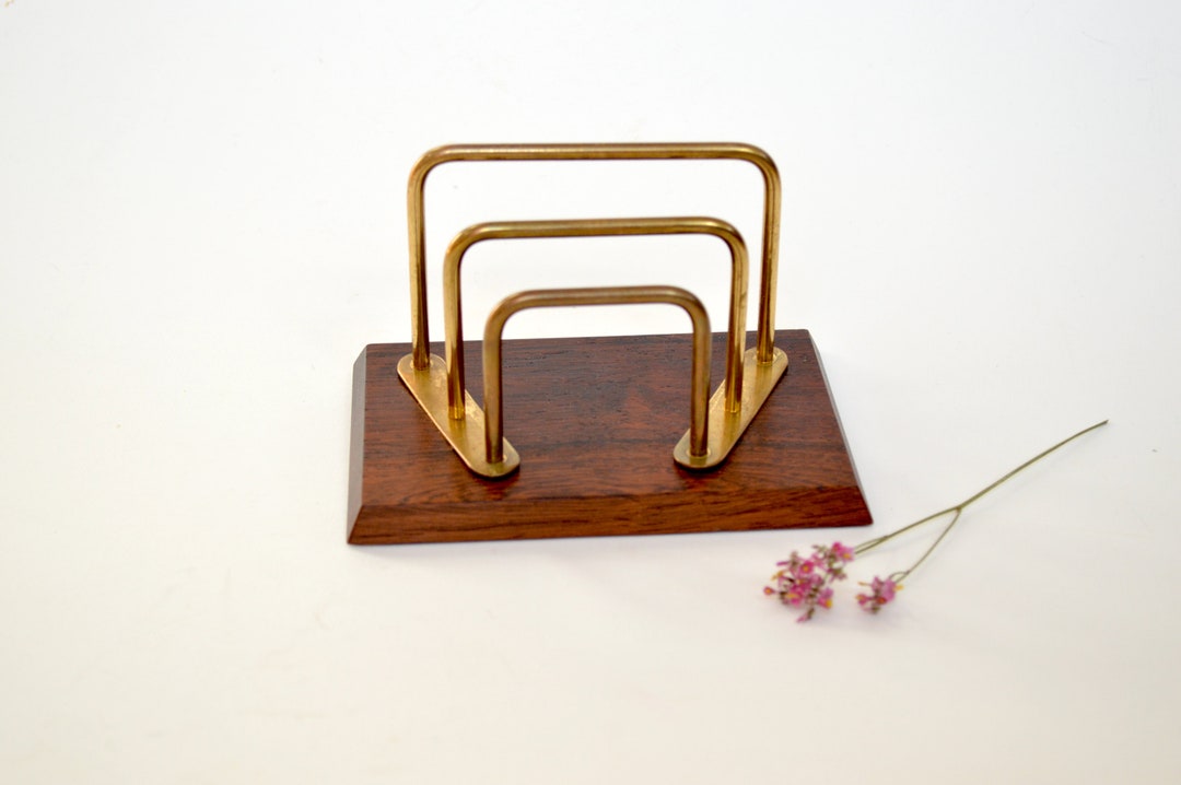 Beautiful Retro Teak Tree Letter Holder in Lovely Warm Color - Etsy