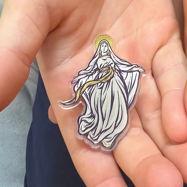 Virgin Mary Pin - Etsy