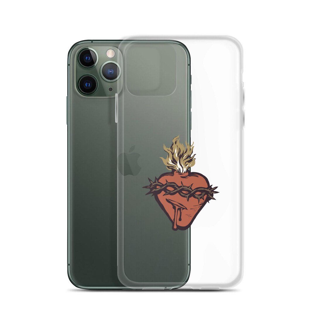 IPhone Sacred Heart Clear Case, Baritus Catholic Art, Traditional ...