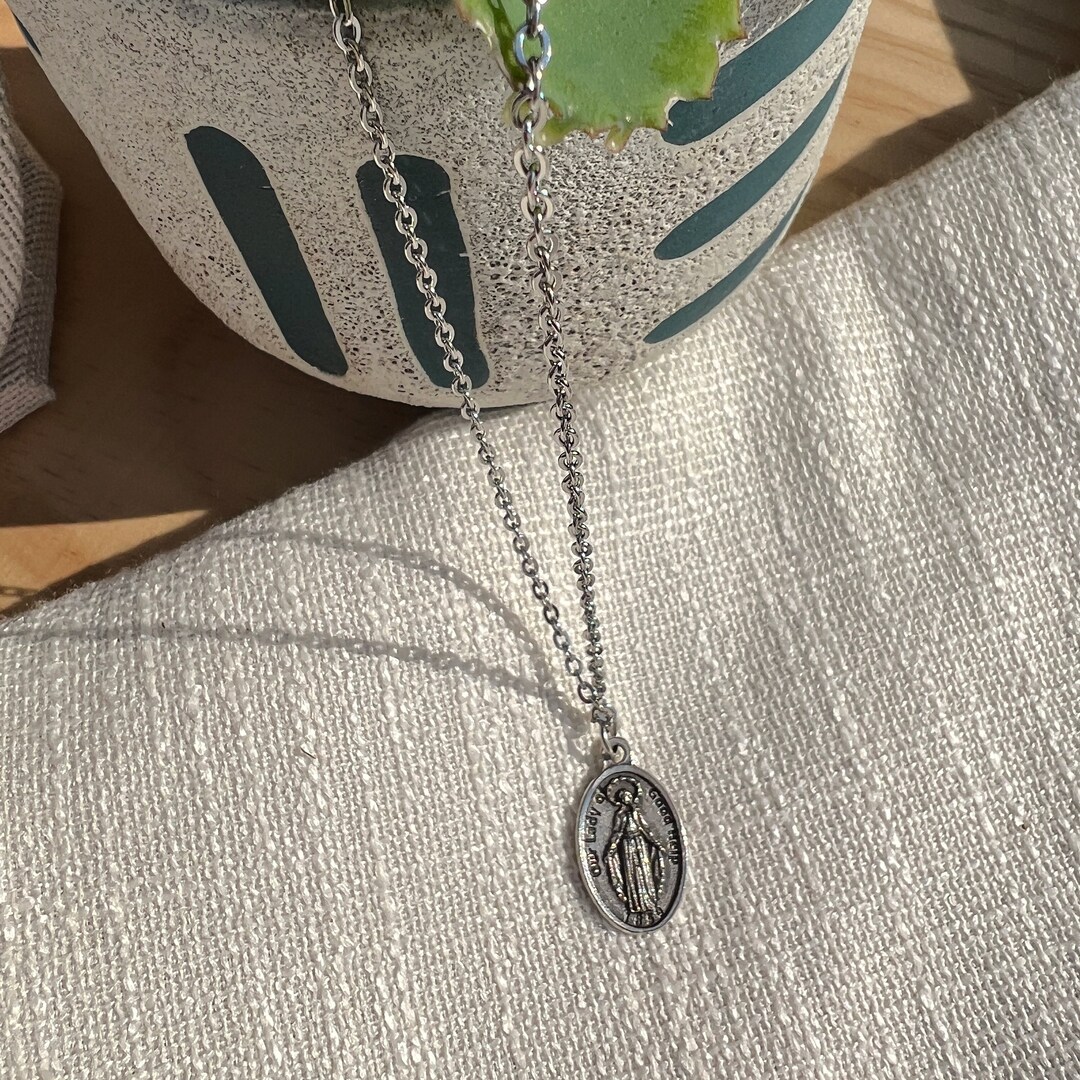 Our Lady of Champion Medal Necklace, Our Lady of Good Help Medal ...