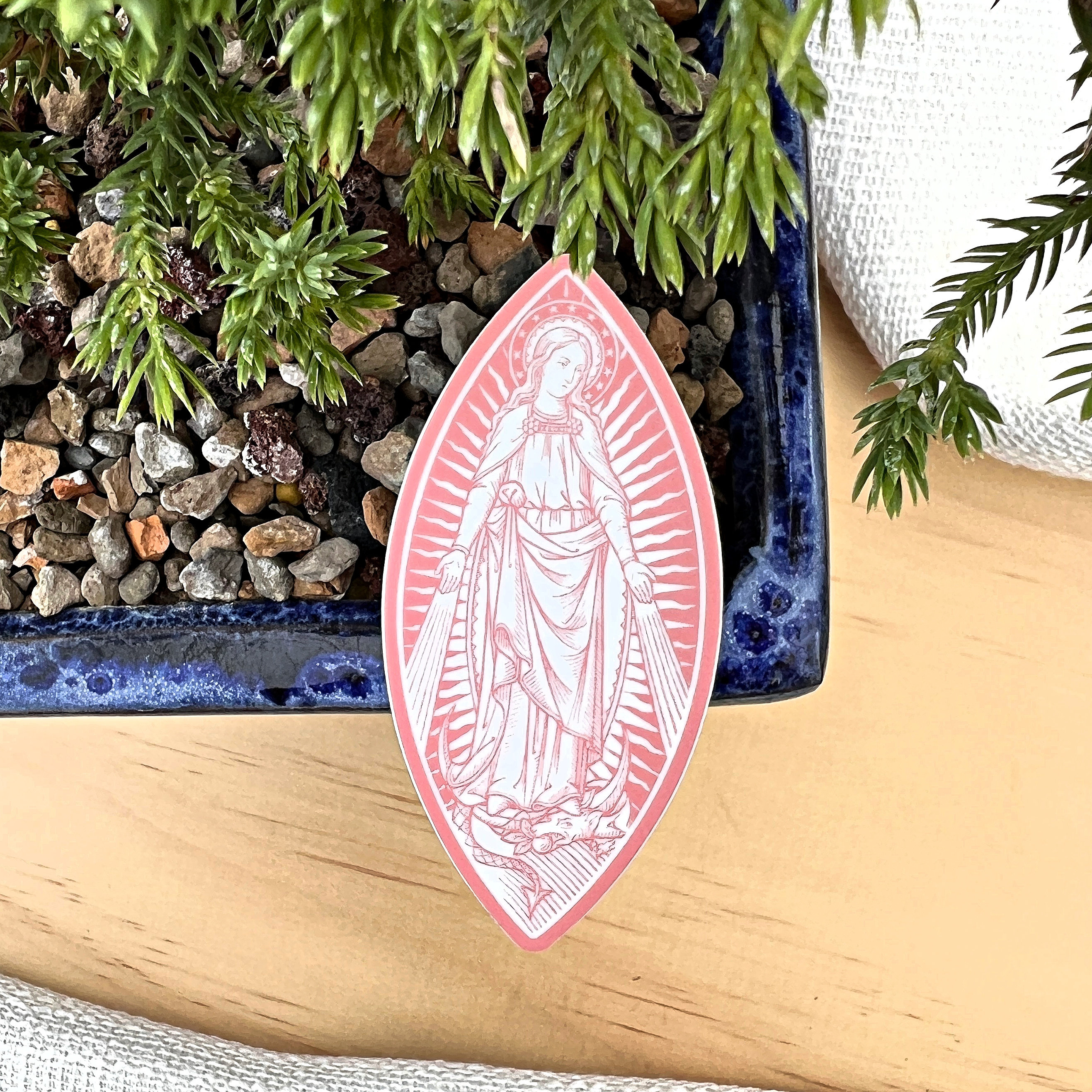 Miraculous Medal Sticker, Sacred Heart, Immaculate Heart, Jesus and ...