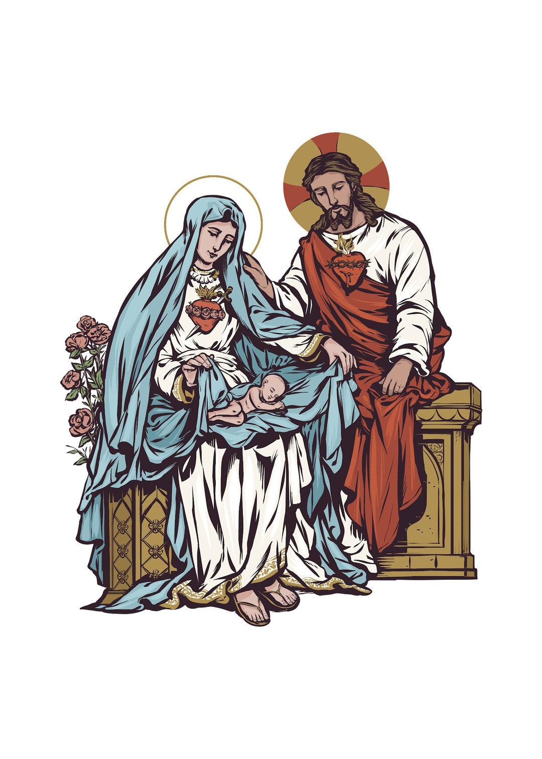 PERONALIZED Baby Loss Print, Catholic Miscarriage Gift, Virgin Mary and ...