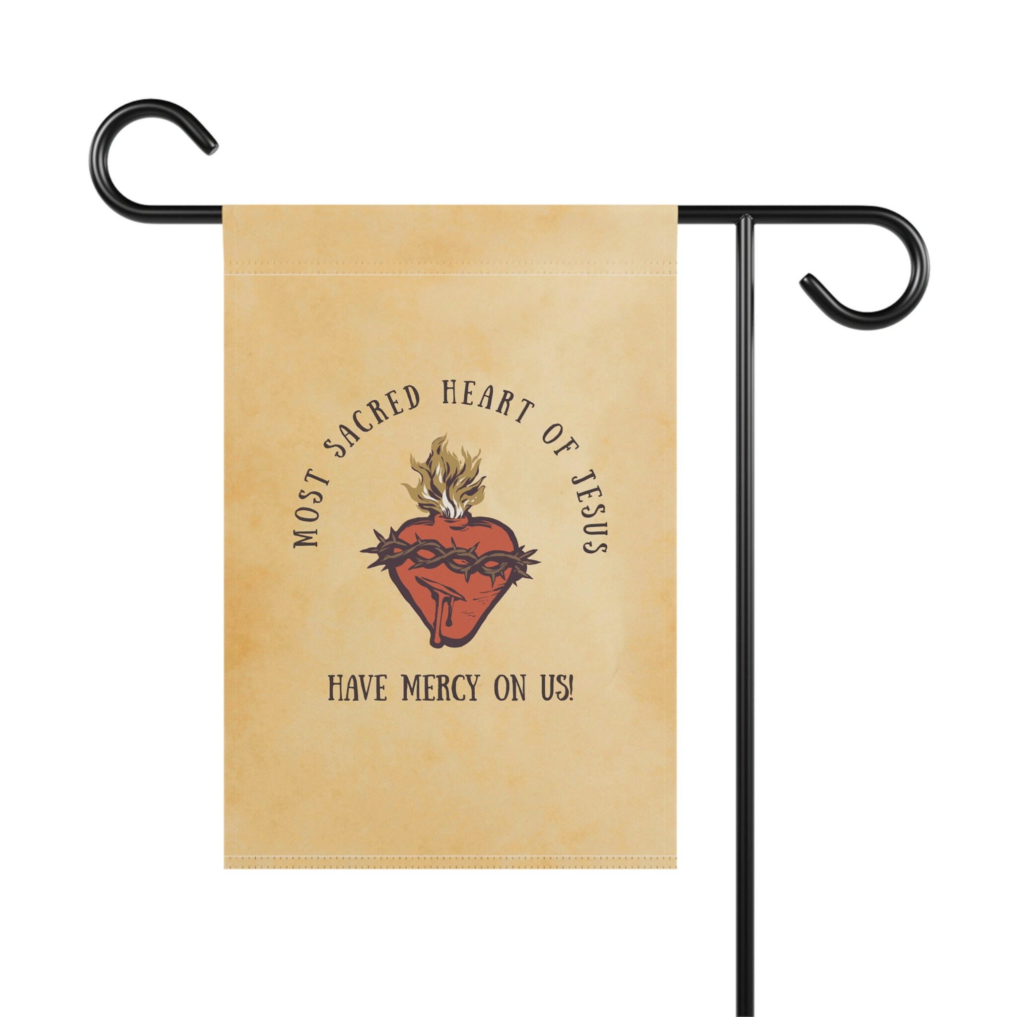 Sacred Heart Flag, Have Mercy on Us, Catholic Flag, Catholic Garden ...