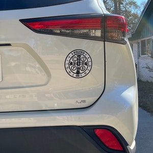 6 IN St. Benedict Medal Car Decal, Catholic Bumper Sticker, Catholic ...